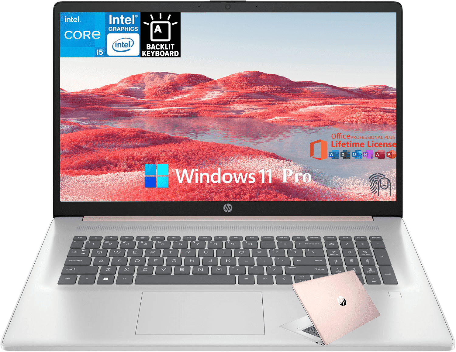 HP 17t Premium Business Laptop,17.3" HD+ Display, Intel 10-Core i5 ...