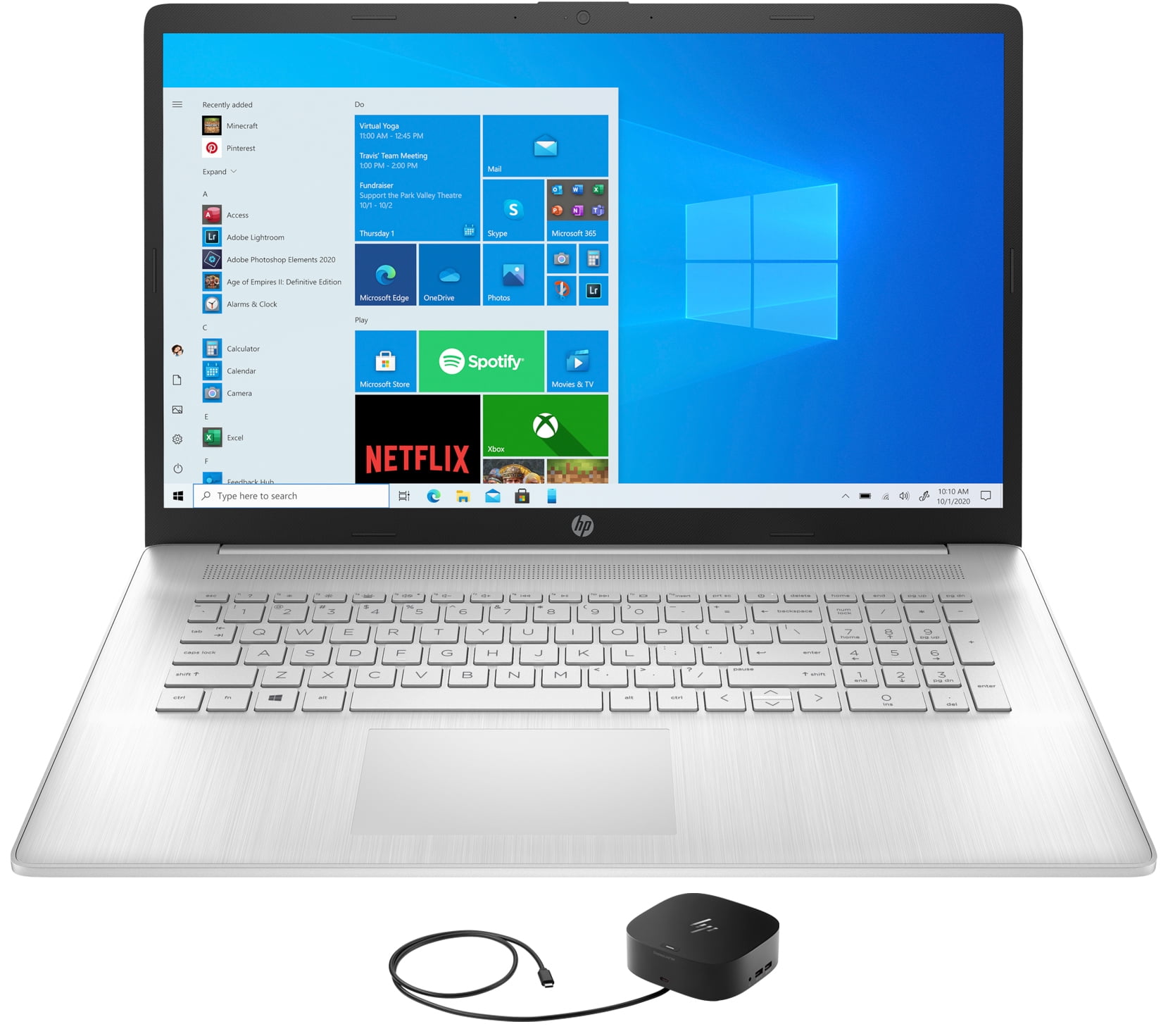 HP 17t-cn000 Home/Business Laptop (Intel i5-1135G7 4-Core, 17.3in 60Hz Touch HD+ (1600x900 ...