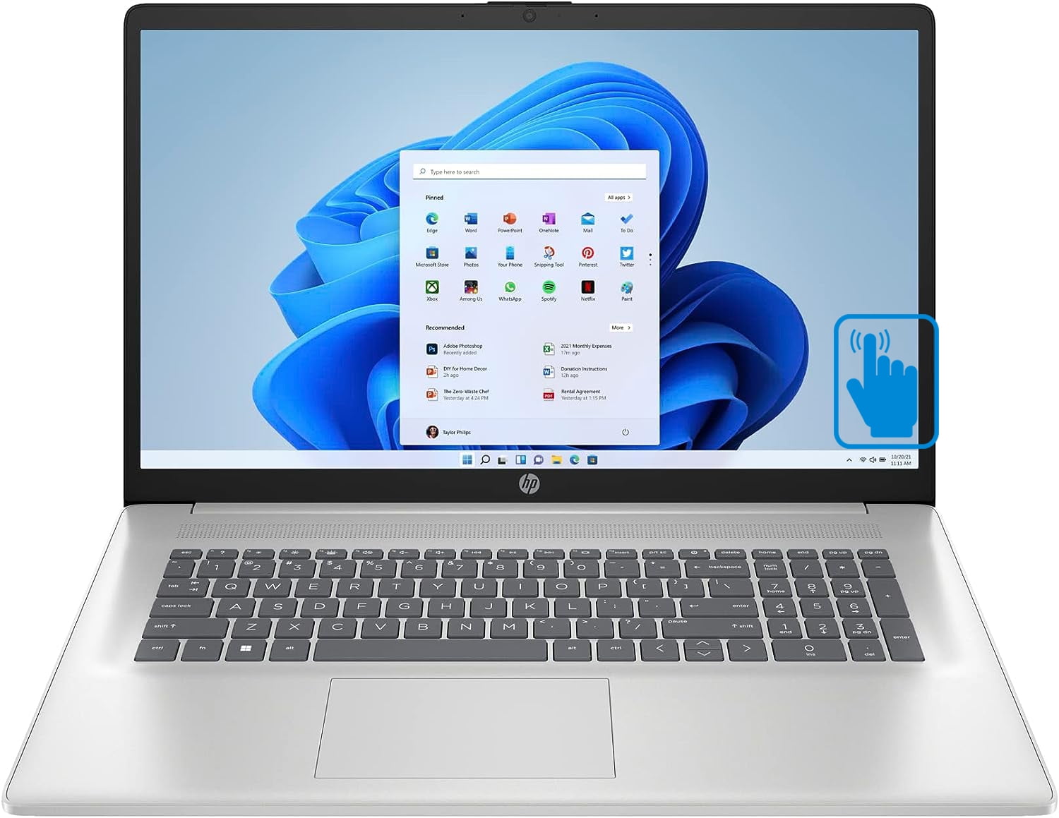 HP 17t -cn300-767K Laptop (Intel i5-1335U 10-Core, 32GB RAM, 256GB PCIe ...