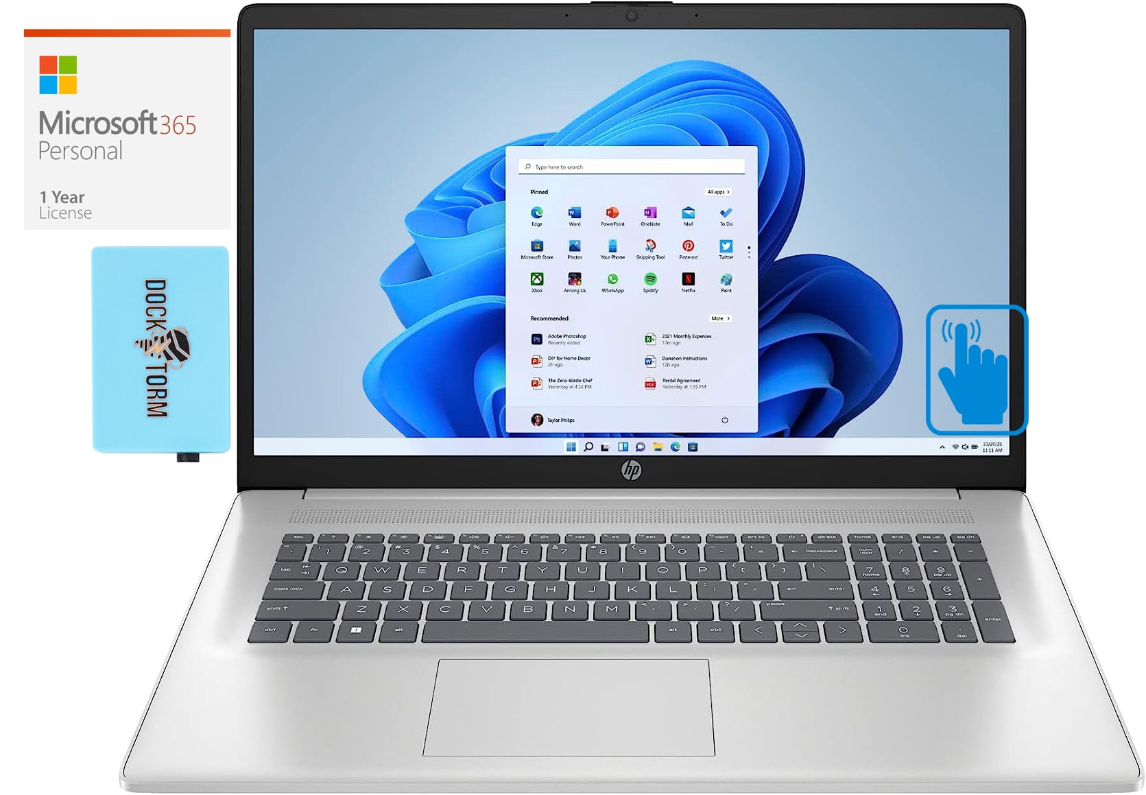 HP 17z Laptop, AMD Ryzen 5, 17.3in,16GB RAM, 128GB+1TB HDD, Win 11 ...