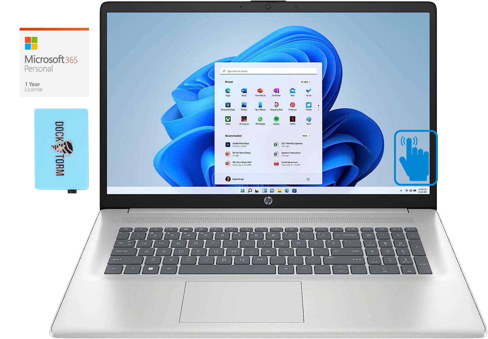 HP 17z-cp300 Laptop with Backlit Keyboard, AMD Ryzen 5 6-Core, 64GB RAM ...