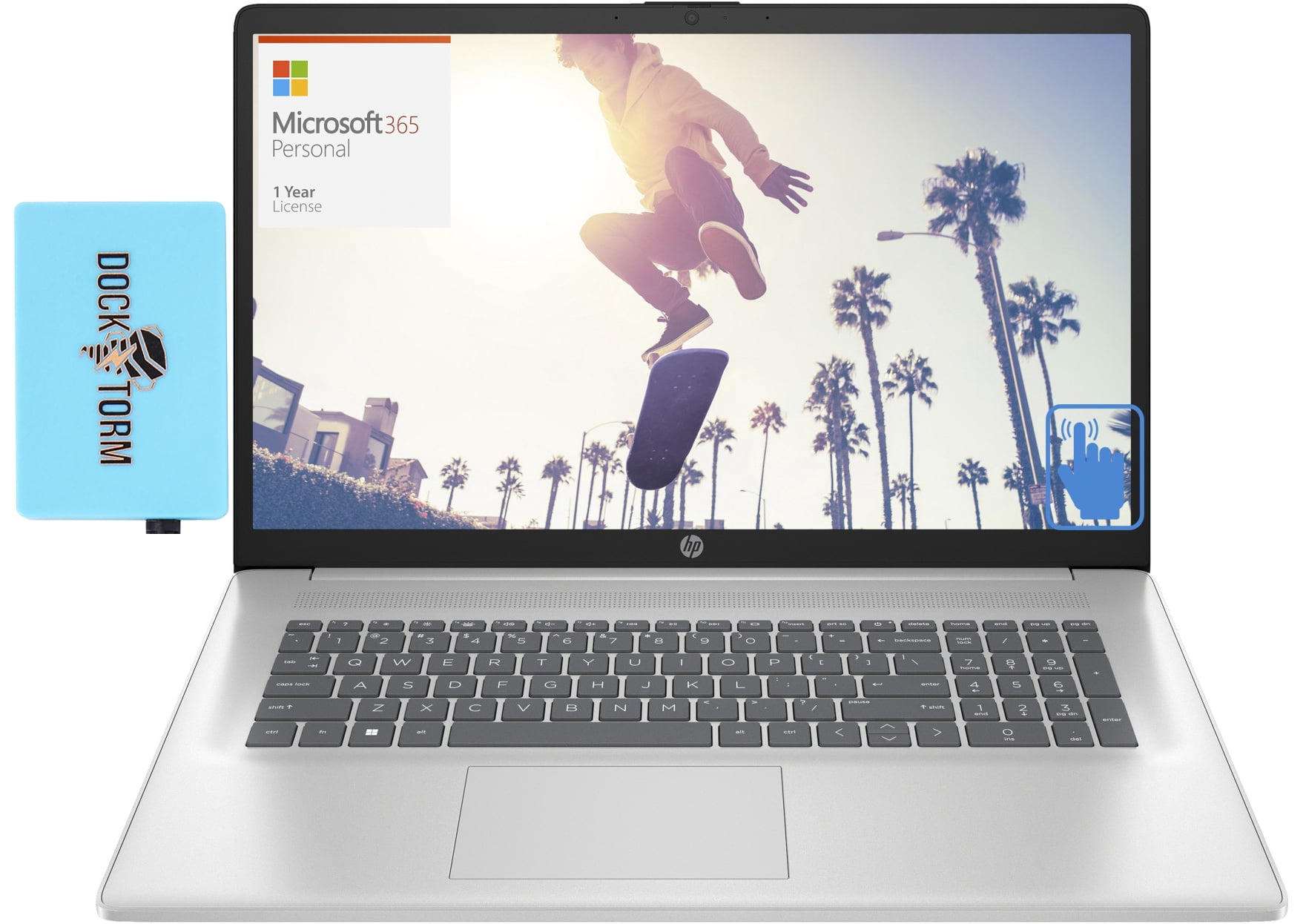 HP 17z-cp300 Home Office Laptop (AMD Ryzen 5 7530U 6-Core, 17.3in 60 Hz ...