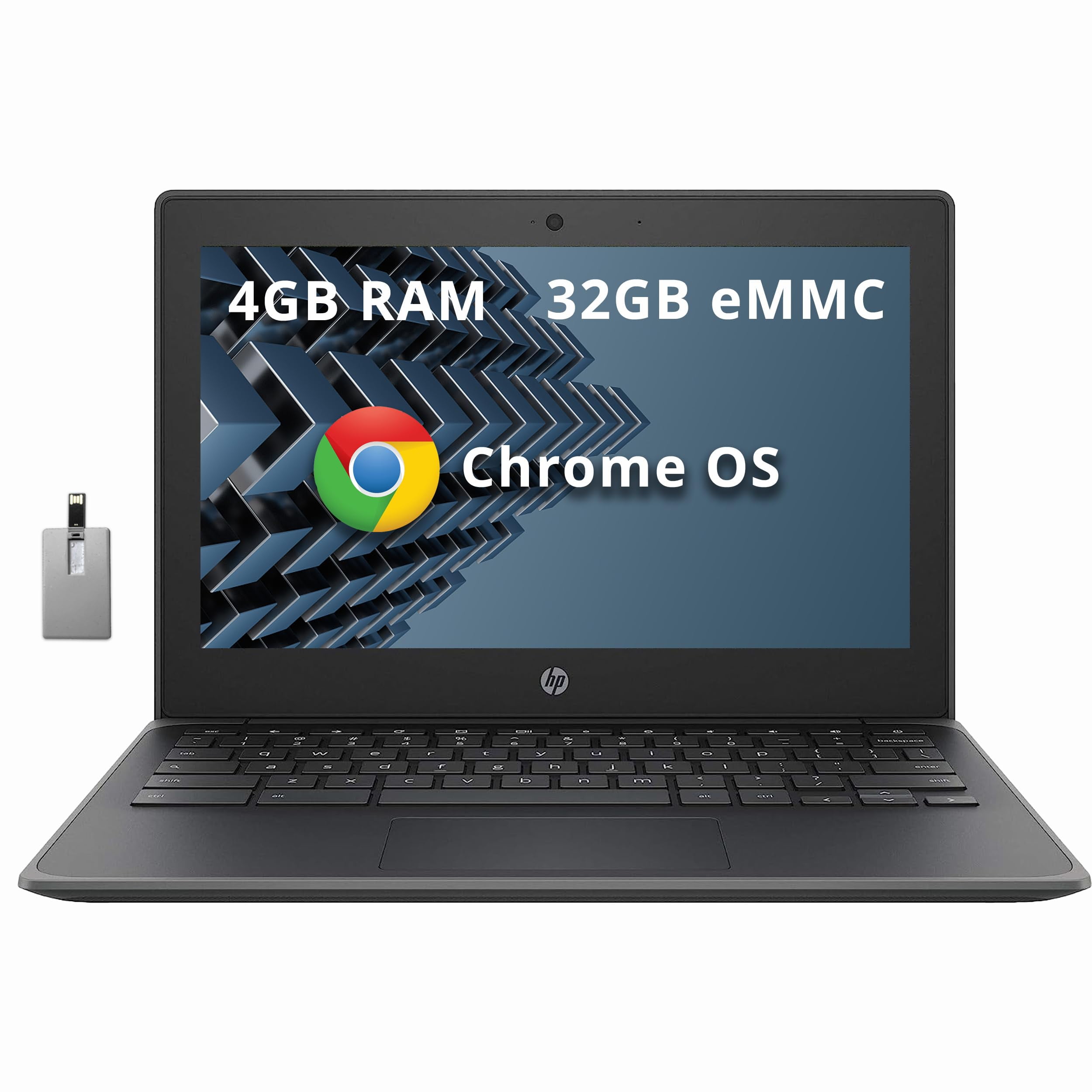 HP 2020 14" HD Display Chromebook, AMD A4-9120C CPU, 4GB RAM, 32GB eMMC ...