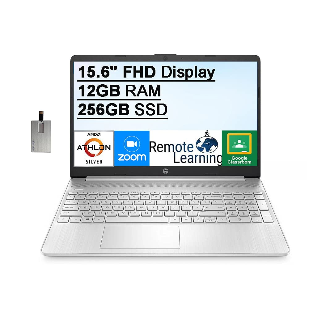 HP 2021 15.6" FHD Laptop Computer, AMD Athlon Silver 3050U Processor ...