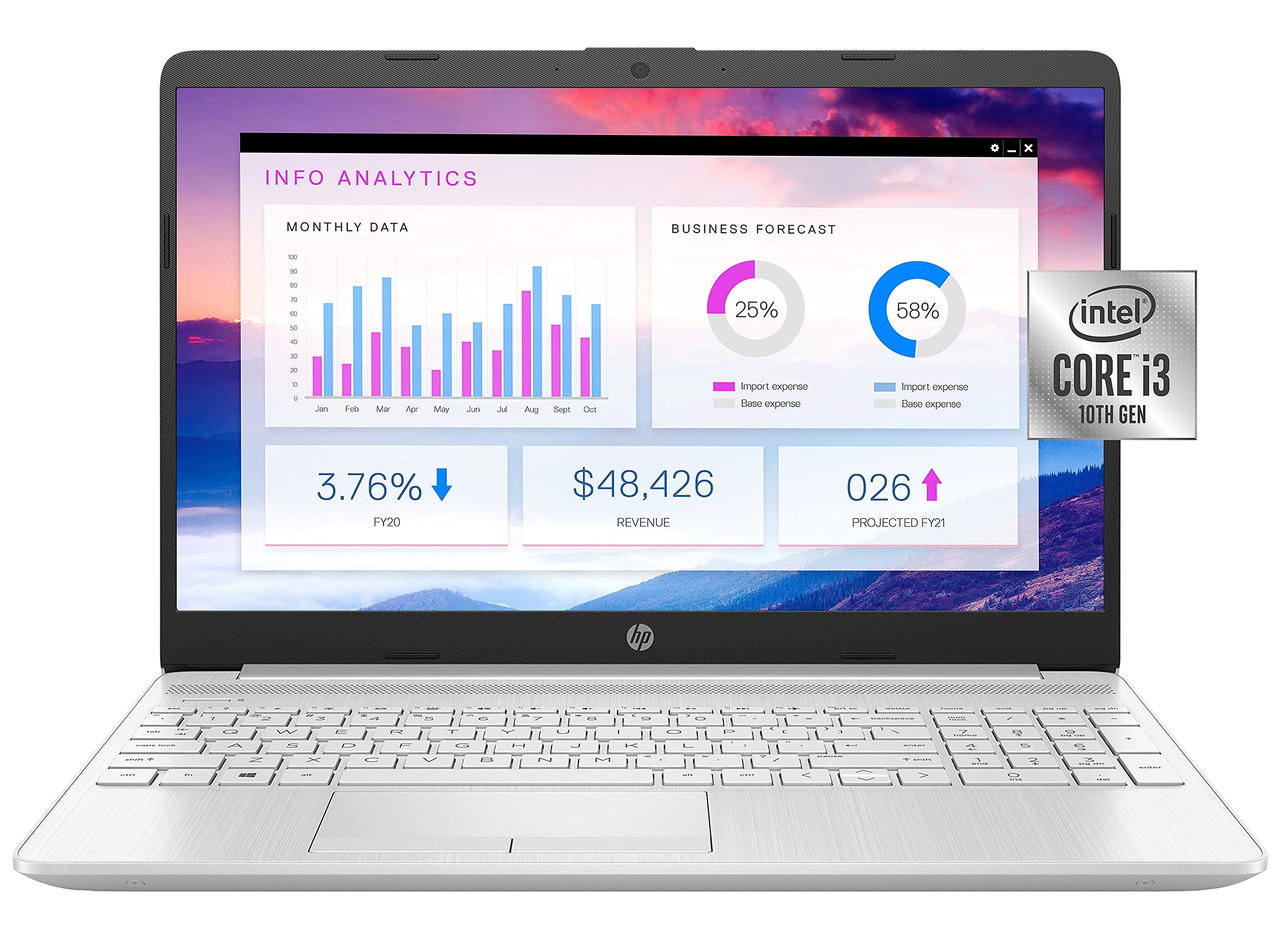 HP 2021 15 Budget Laptop Notebook, 15.6" HD BrightView Display, i3 ...