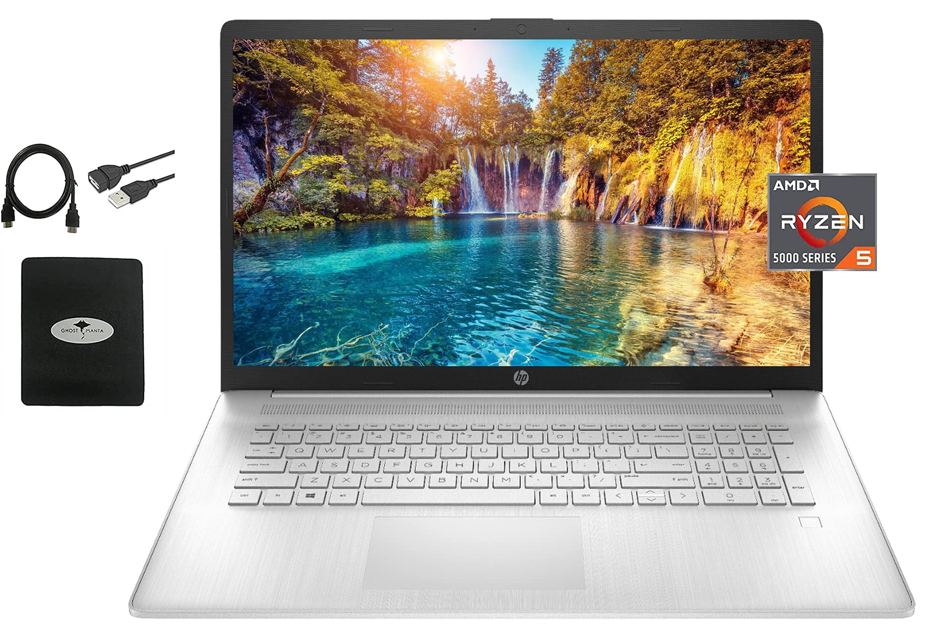 HP 2021 17.3in FHD Laptop, AMD Ryzen 5 5500U 6-core(Beat i7-1160G7, up ...