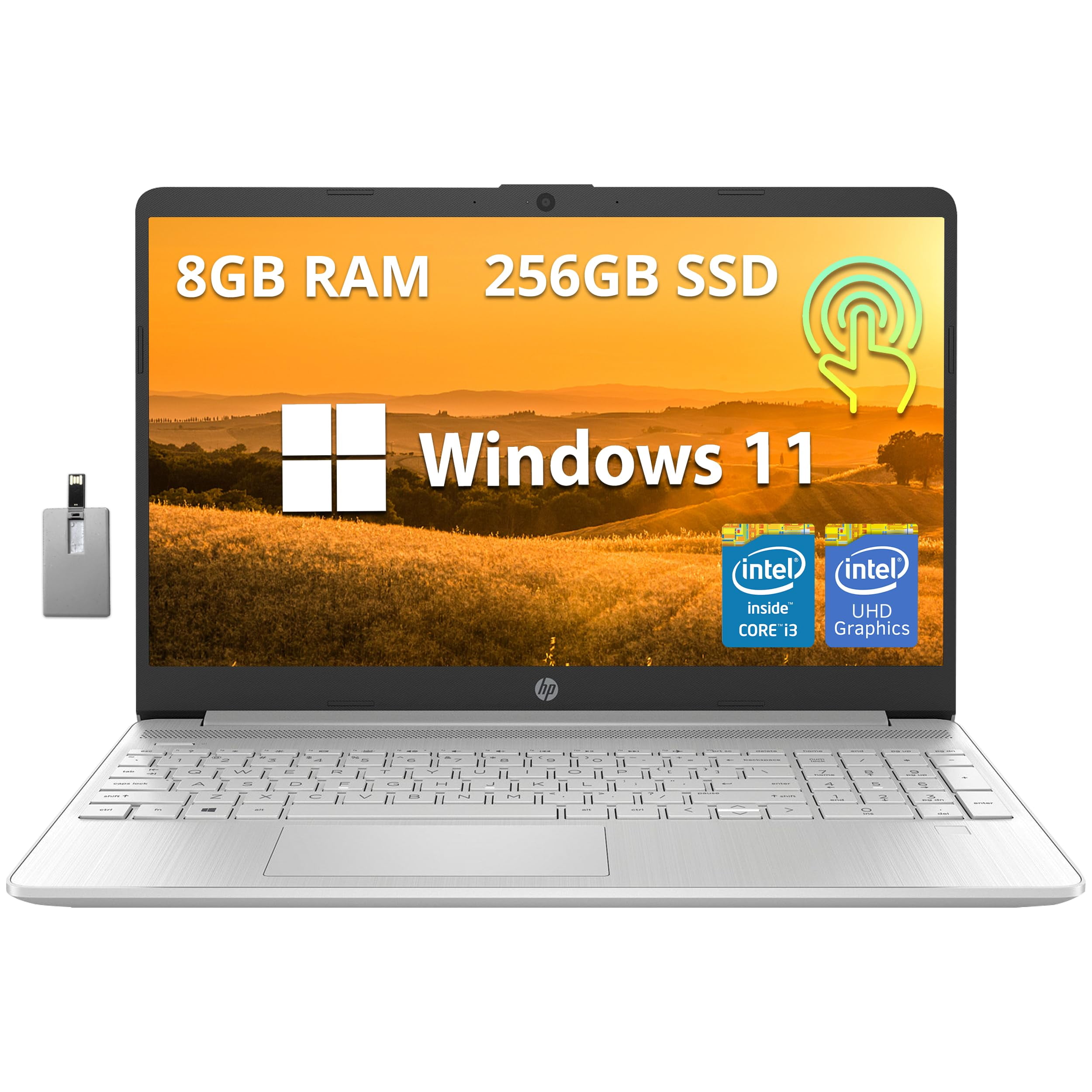 HP 2022 15.6'' HD Touchscreen Laptop, 11th Gen Intel Core i3-1115G4 ...