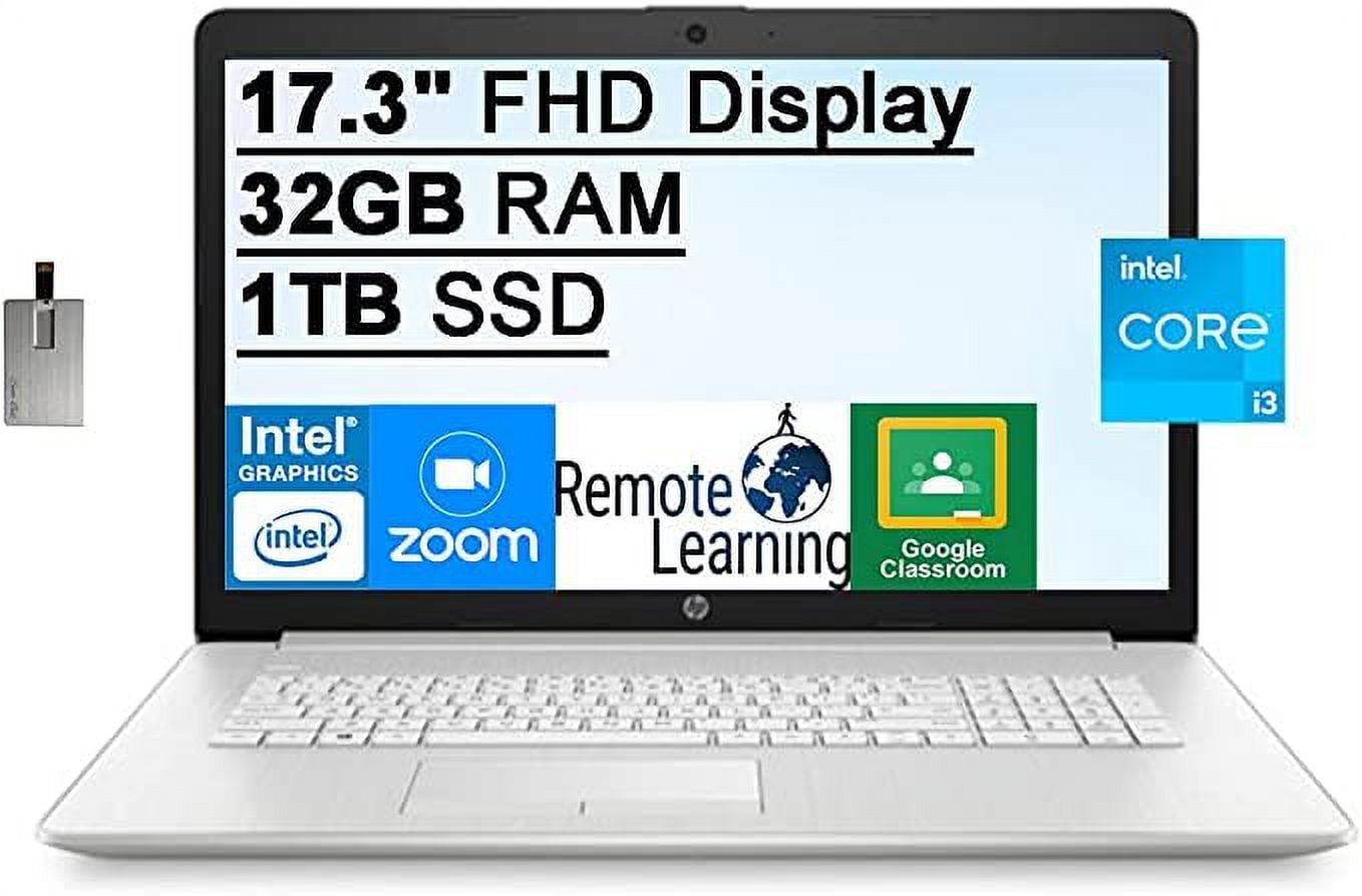 HP 2022 17.3" FHD Laptop Computer, 11th Gen Intel Core i3-1115G4 ...