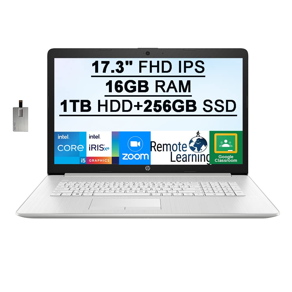 HP 2022 17.3" FHD Laptop Computer, 11th Gen Intel Core i5-1135G7 (Quad ...
