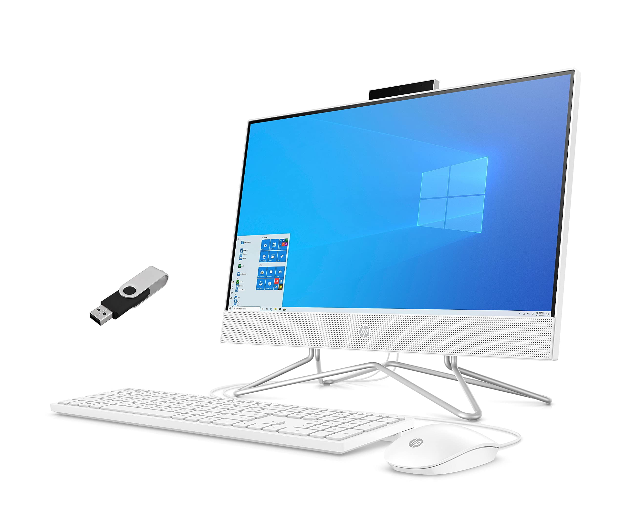 HP 2022 22-inch FHD All-in-One Desktop Computer - Dual-Core Intel ...