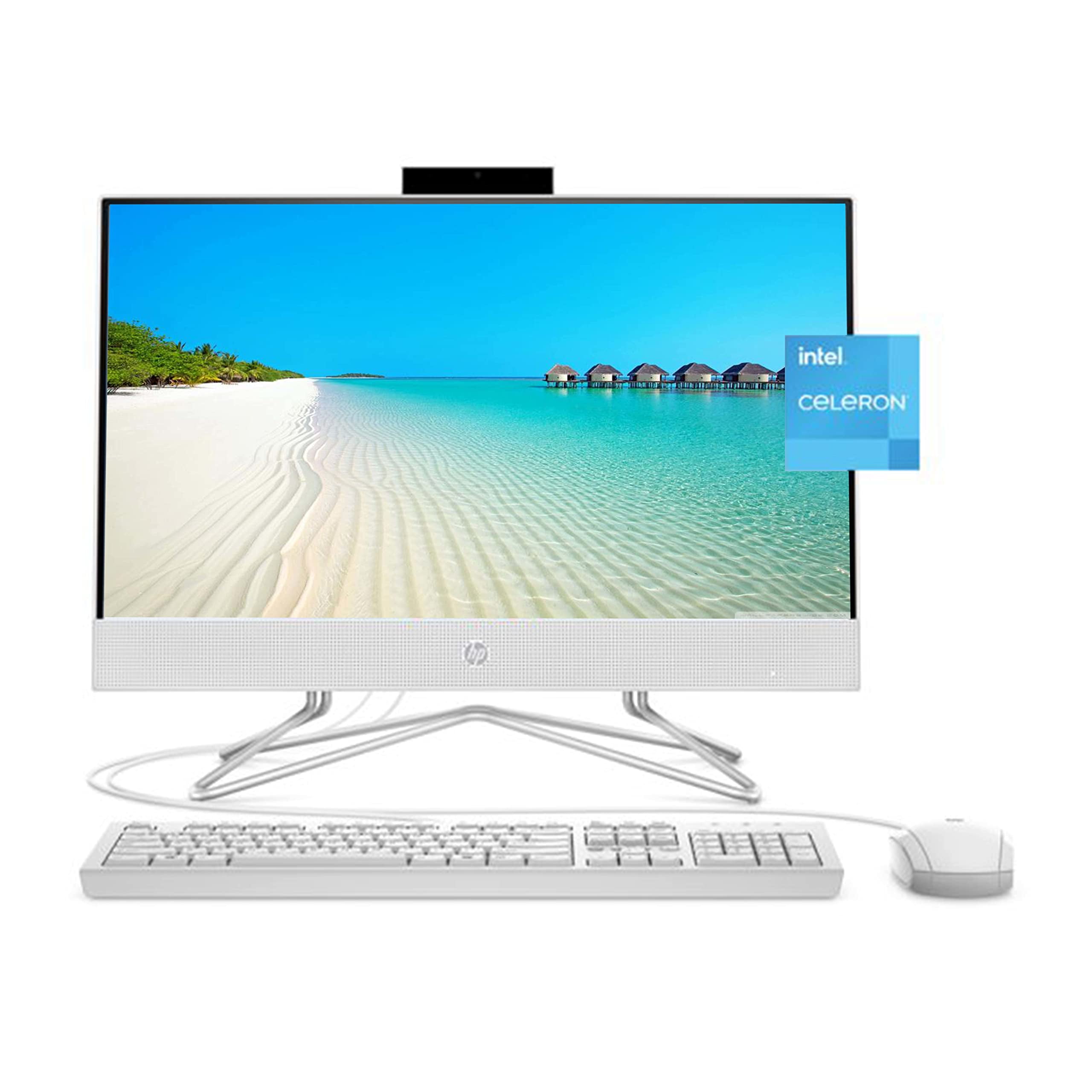HP 2022 All-in-One Desktop, 21.5" FHD Display, Intel Celeron G5905T ...