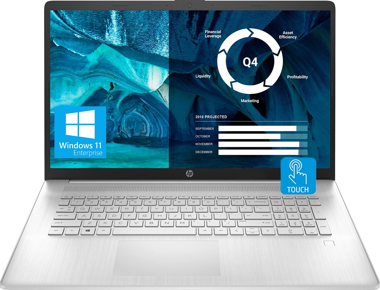 HP 2022 Notebook Laptop, 17.3'' HD+ Touchscreen, AMD Ryzen 5 5500U 6 ...