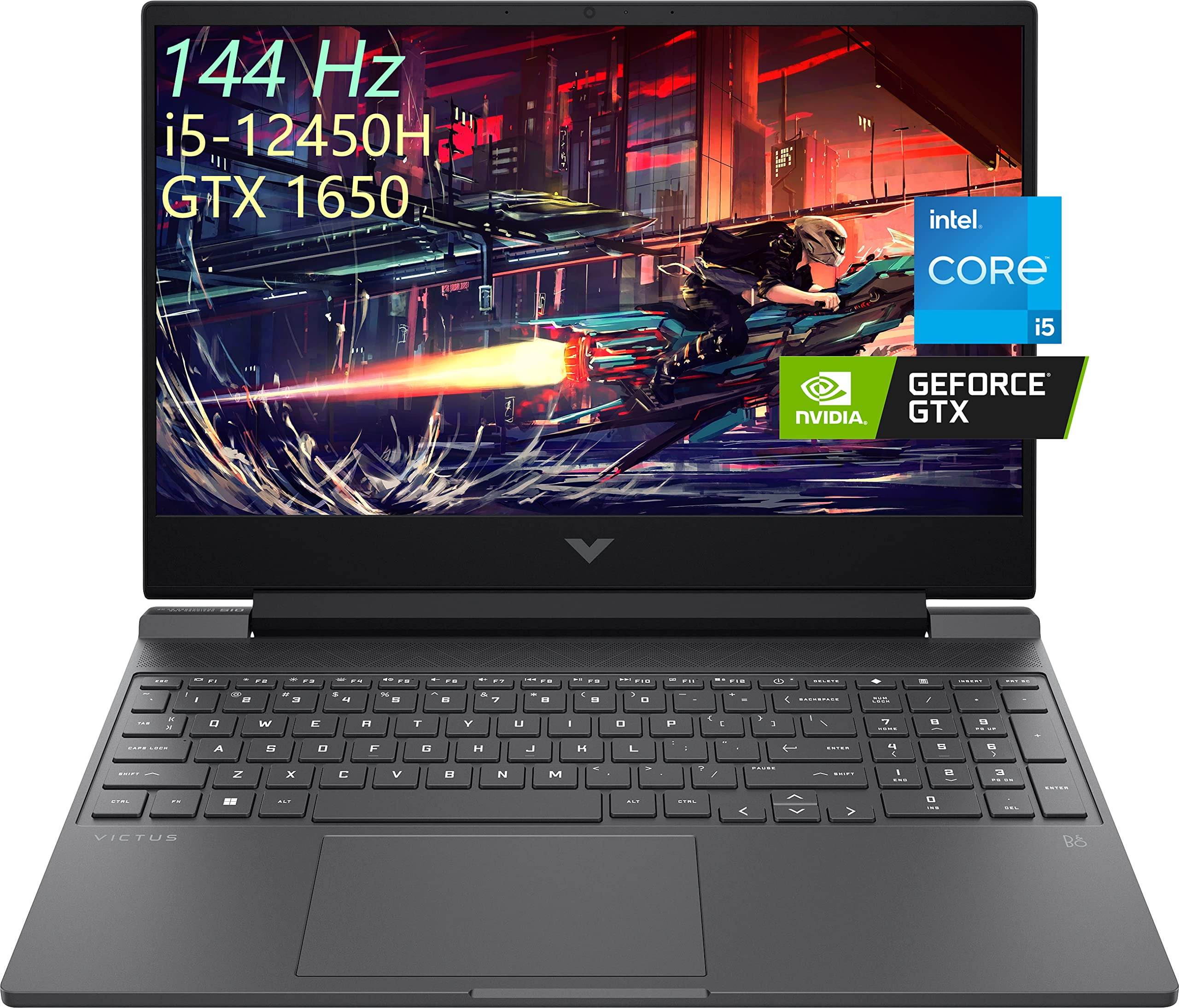 HP 2022 Victus Gaming Laptop, 15.6-Inch 144Hz FHD Display, 12th Gen Core i5-12450H(Beat R7 5800H ...