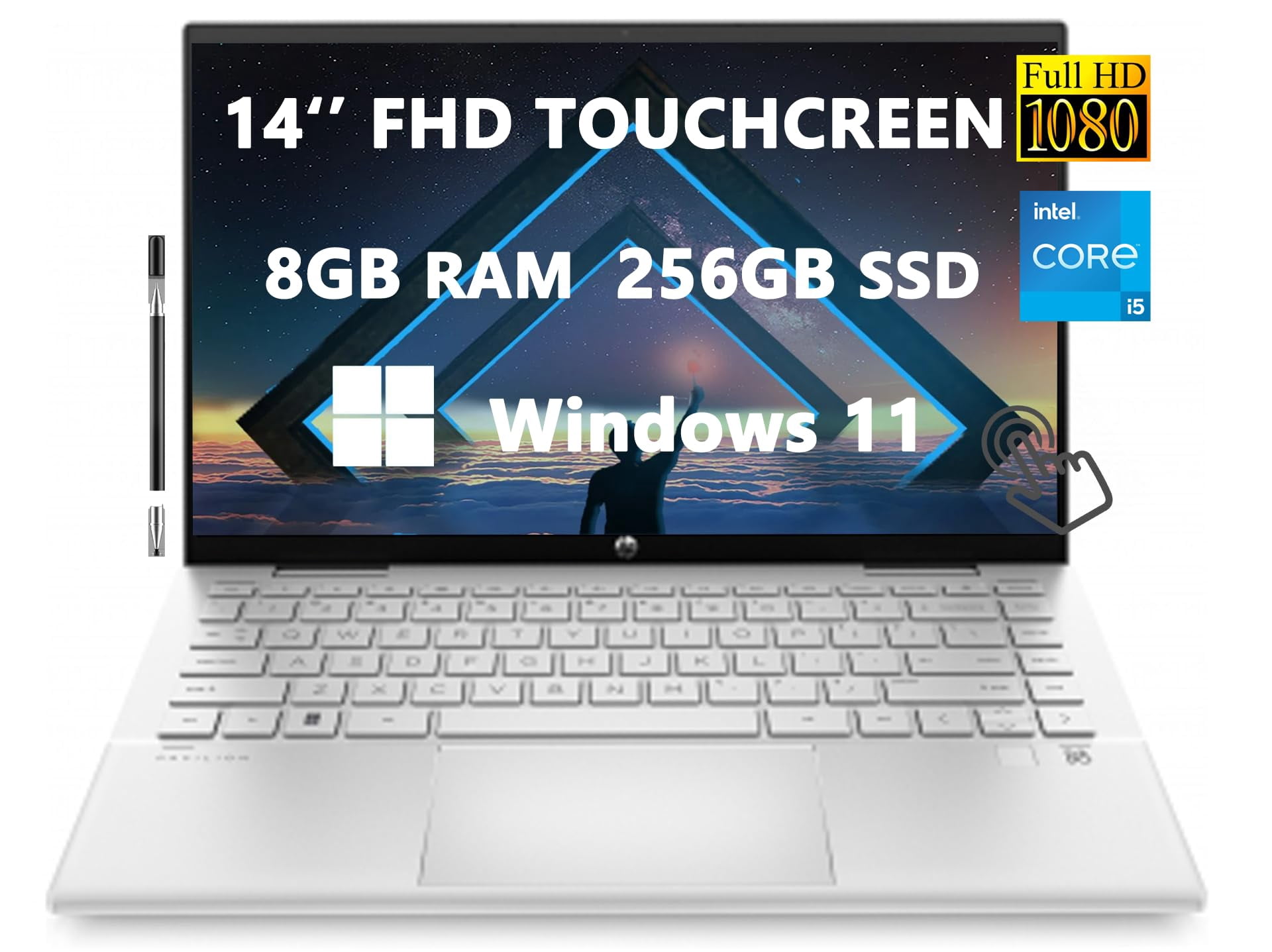HP 2023 14" FHD Pavilion x360 Convertible Touch Laptops for Student ...
