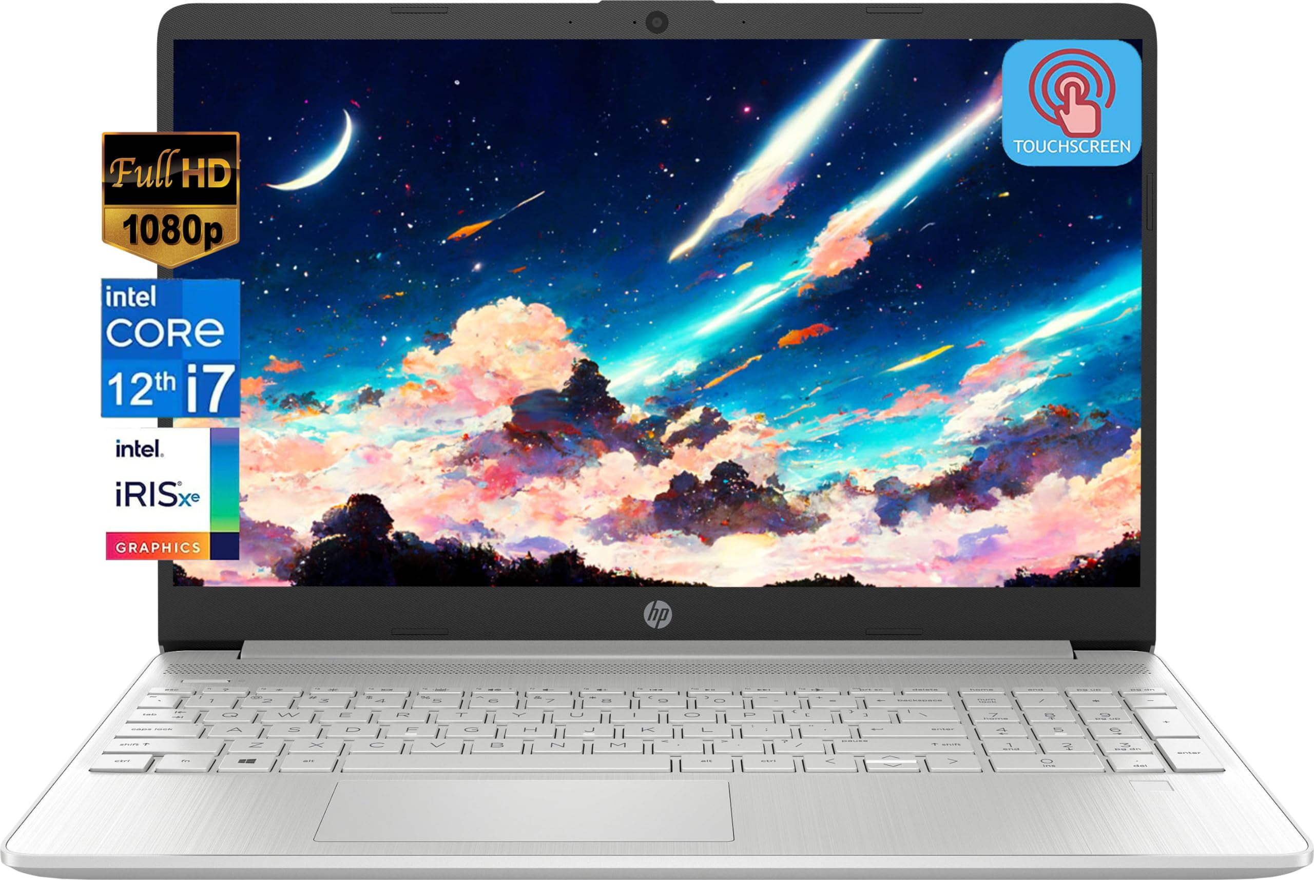 HP 2023 15.6" FHD Touchscreen Laptop, Intel Core i7-1255U Processor(10 ...