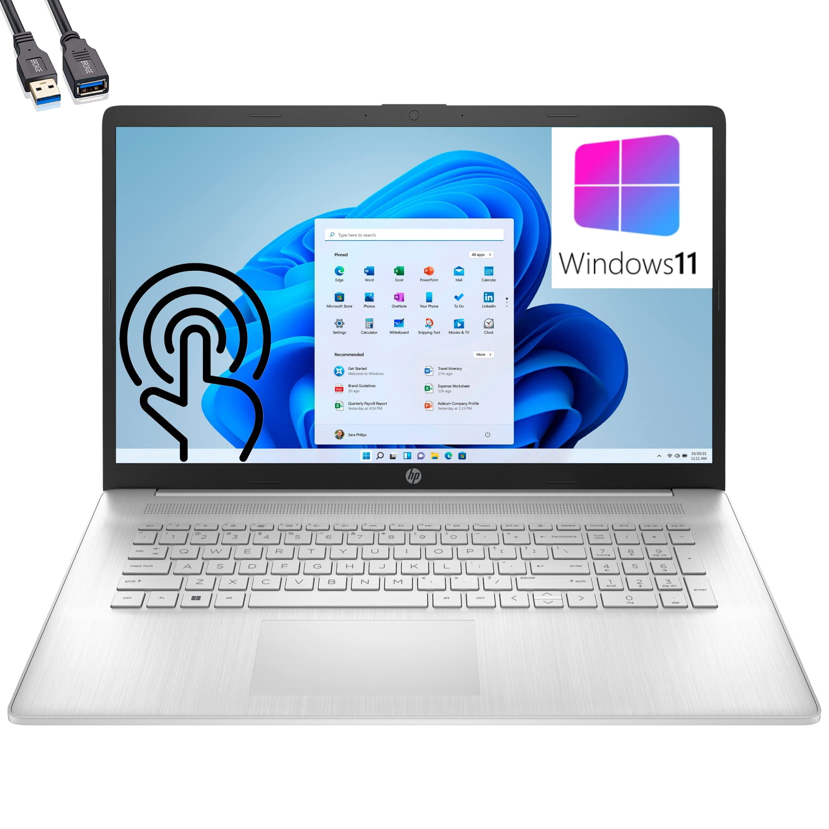 HP 2023 17 17.3" Touchscreen HD+ Laptop Computer, 12th Gen Intel 10 ...