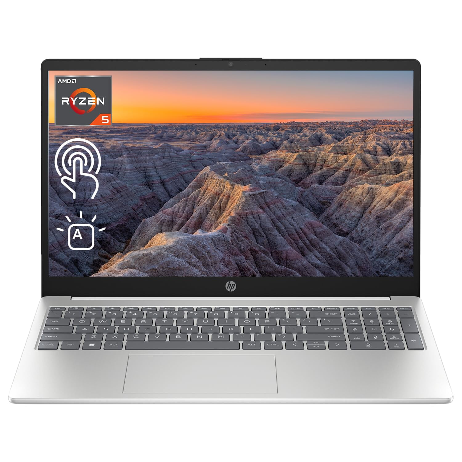 HP 2023 Laptop, 15.6" HD Touchscreen, AMD Ryzen 5 7530U (Beats i7 ...