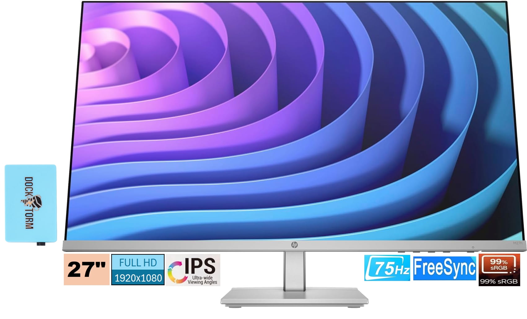 HP (2023 Model 27 inch Monitor with High Performance Docztorm Dock, 27 ...