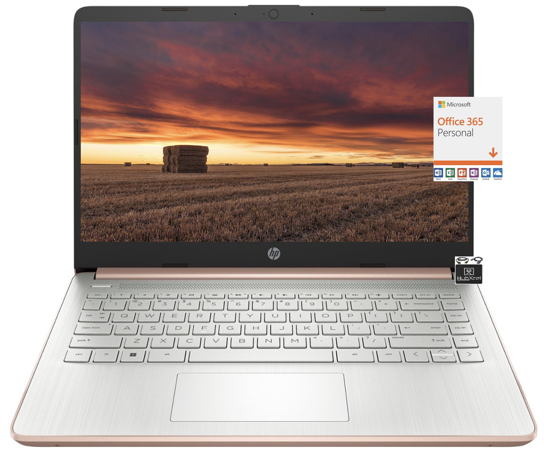 HP 2023 Newest 14" HD Ultral Light Thin Laptop, Quad-Core Intel Celeron ...