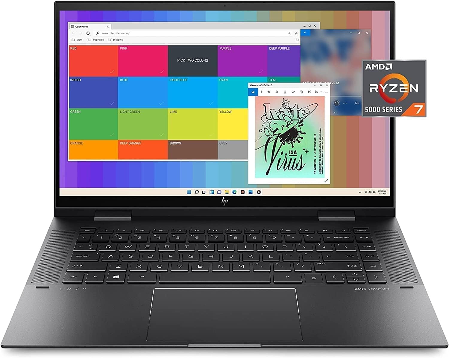 HP 2023 Newest Envy 2 in 1 x360 Convertible Laptop, 15.6" IPS FHD ...