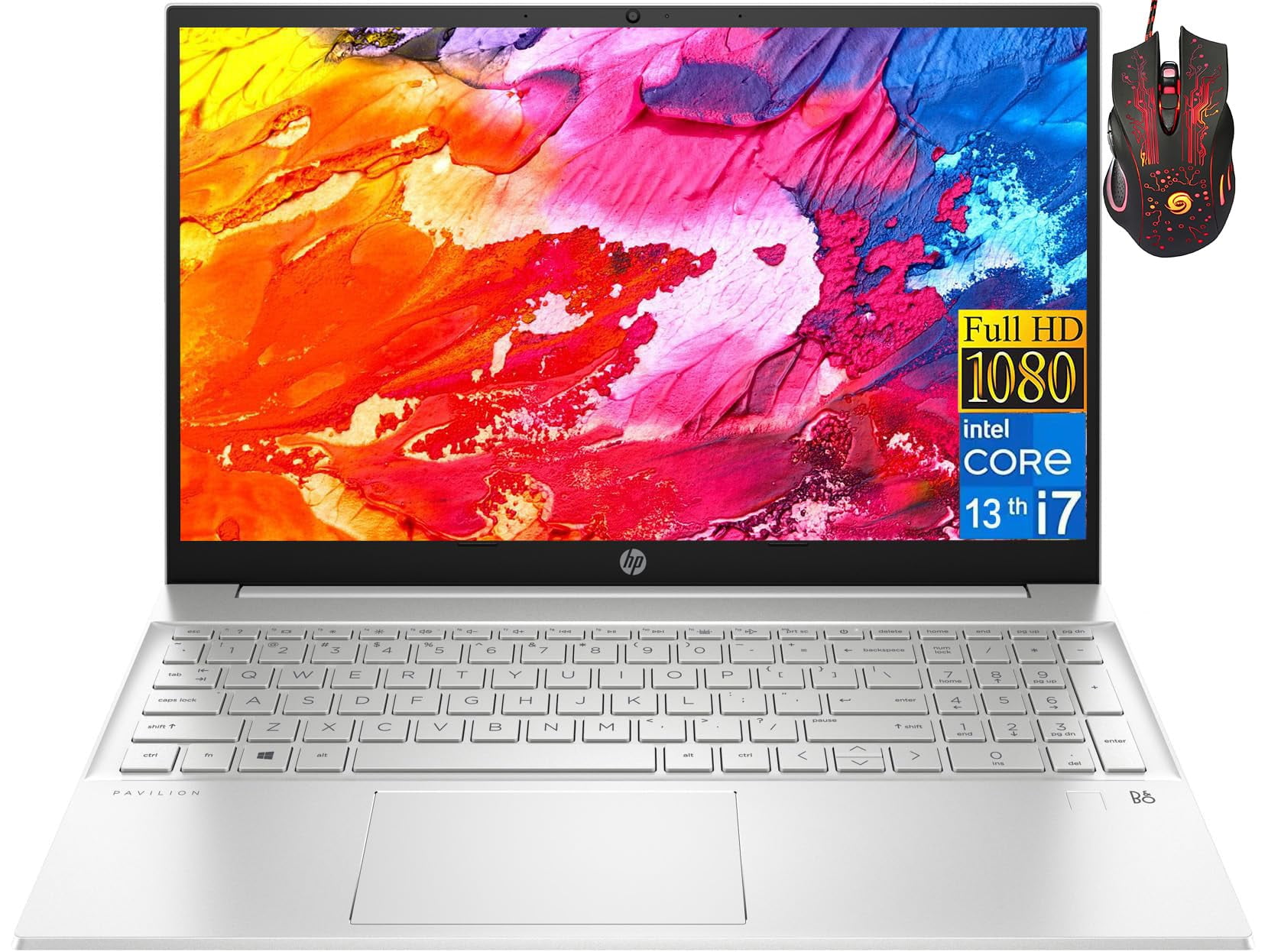 HP 2023 Newest Pavilion Laptop, 15.6" FHD IPS Micro-Edge Display, Intel Core i7-1355U (10 cores ...
