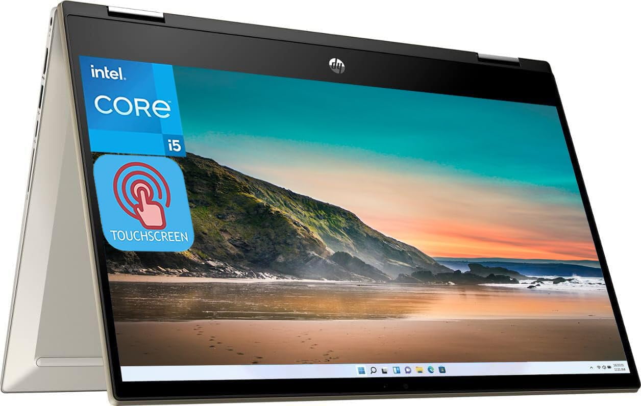HP 2023 Newest Pavilion x360 2-in-1 Laptop, 14" FHD Touchscreen, Intel ...