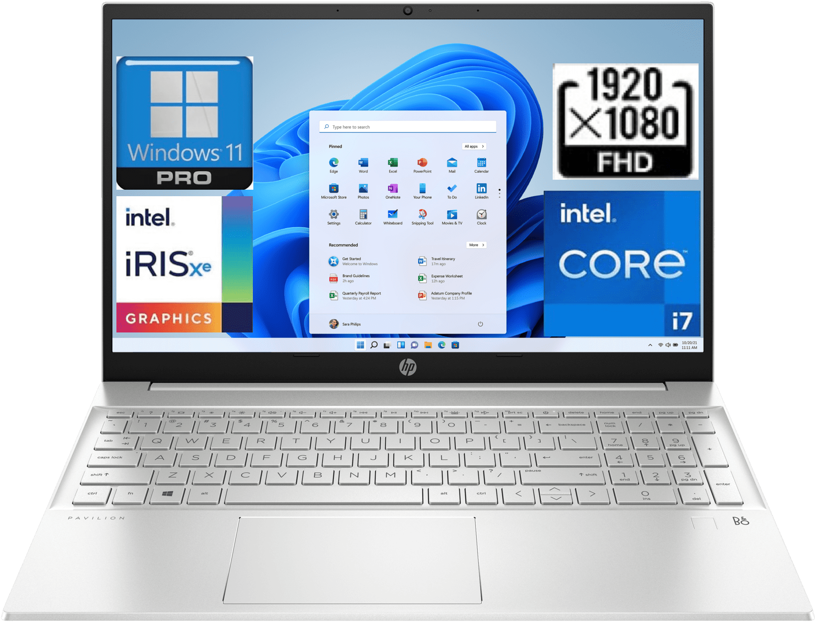 HP 2023 Pavilion 15 Pro Laptop, 15.6" FHD, Intel i7-1355U, 32GB RAM, 1TB SSD, Wi-Fi 6 - Walmart.com