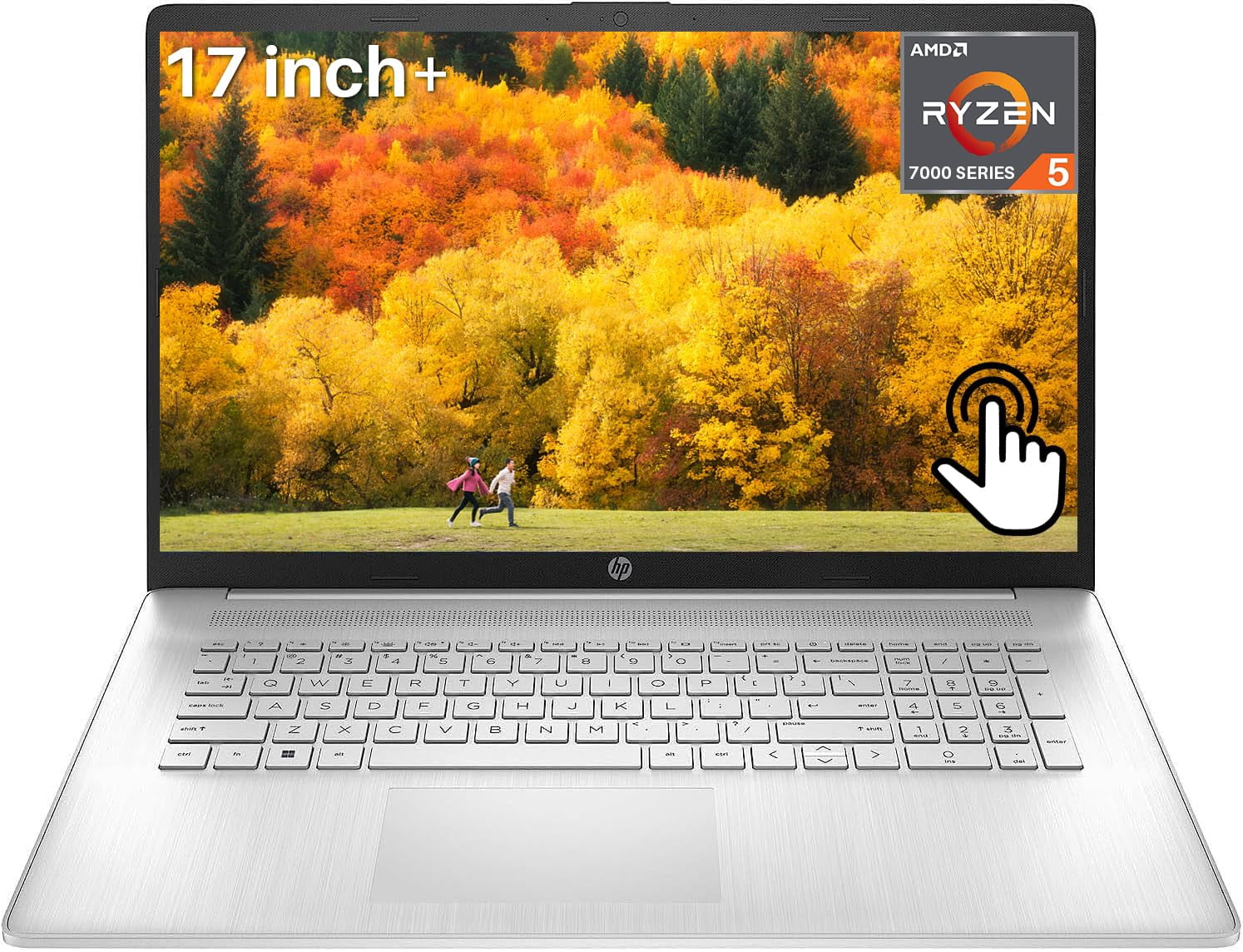 HP 2023 Touchscreen Business Laptop, 17.3 Inch HD+ Display, AMD Ryzen 5 ...