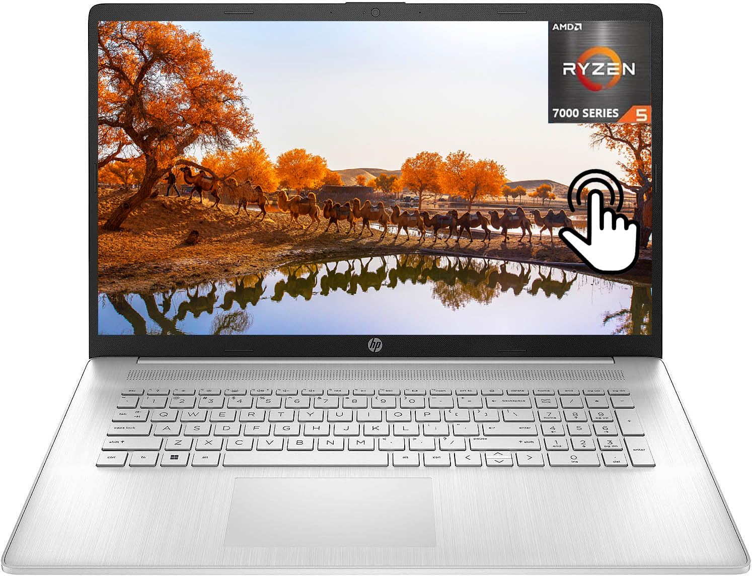 HP 2023 Touchscreen Business Laptop, 17.3 Inch HD+ Display, AMD Ryzen 5 7530U Processor(Beats i7 ...