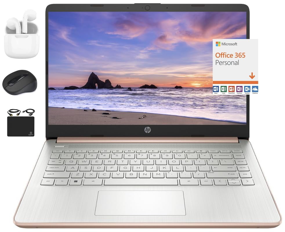 HP 2024 14" Laptop Notebook Thin Light Students Business, Quad-Core ...