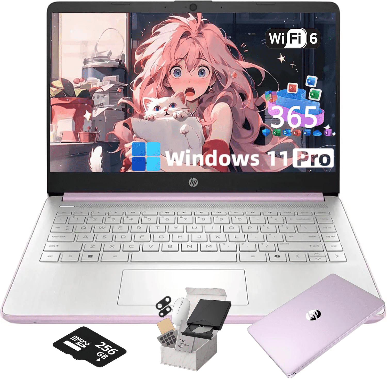 HP 2025 14" Laptop Computer, Intel N150 CPU(Beats N4120), 16GB RAM ...