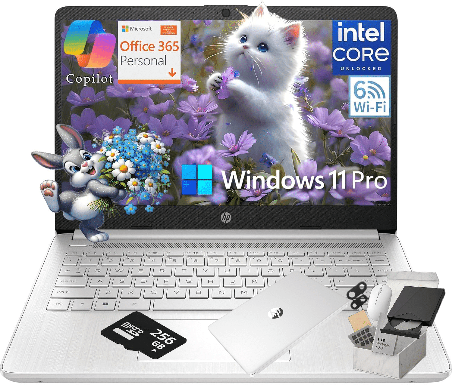 HP 2025 14" Laptop Computer, Intel N150 CPU(Beats N4120), 8GB RAM ...