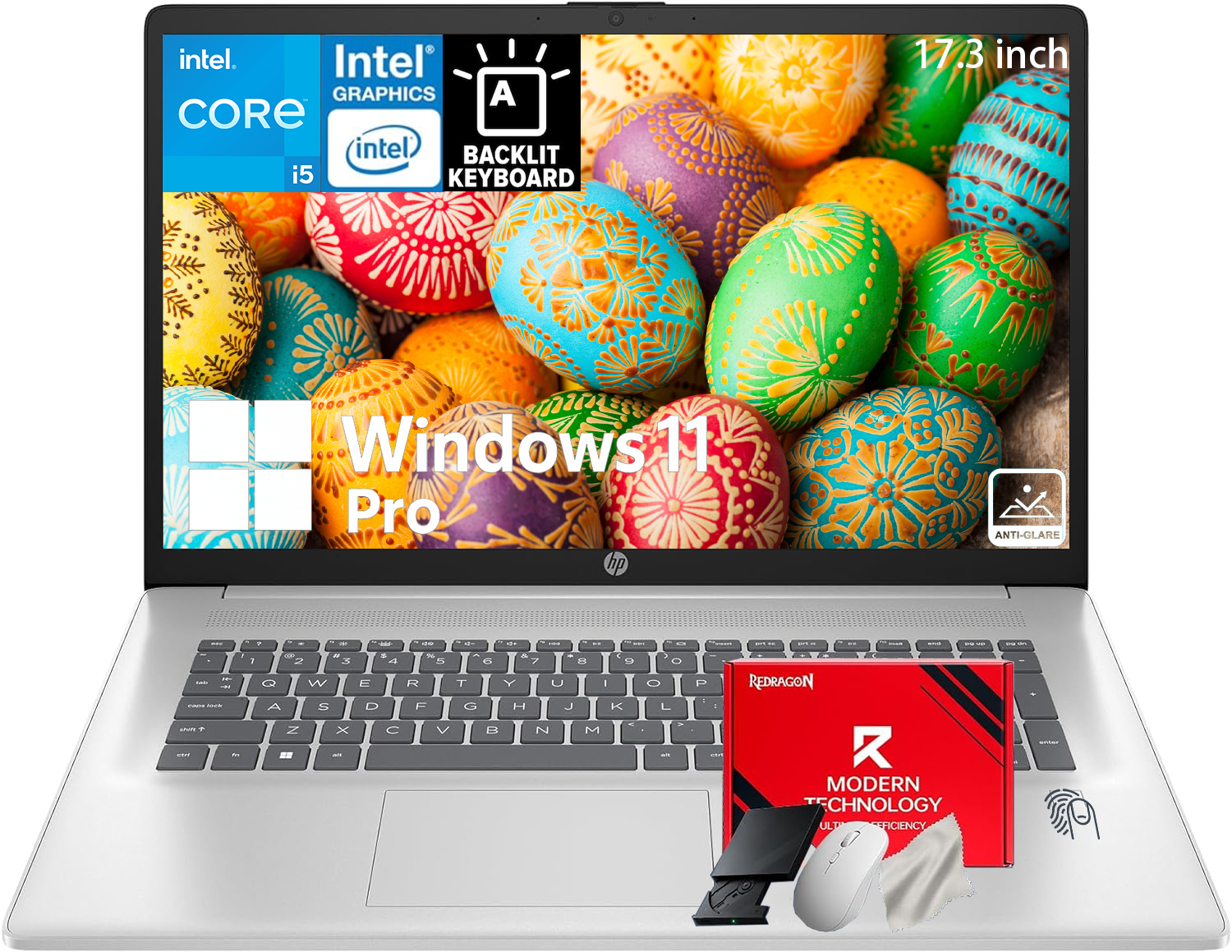 HP 2025 17t Business Laptop, 17.3" BrightView HD+ Display, Intel i5 ...