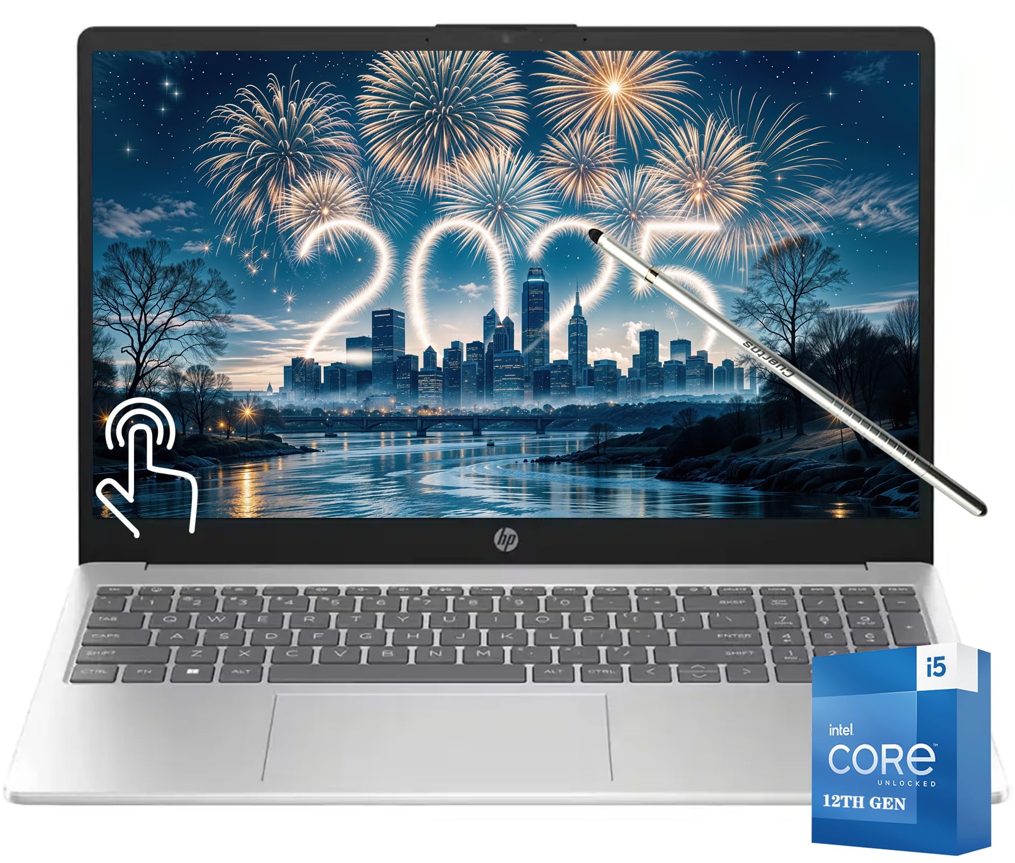 HP 2025 Flagship Touchscreen Laptop 15.6" Display, Intel 10-Core i5 ...