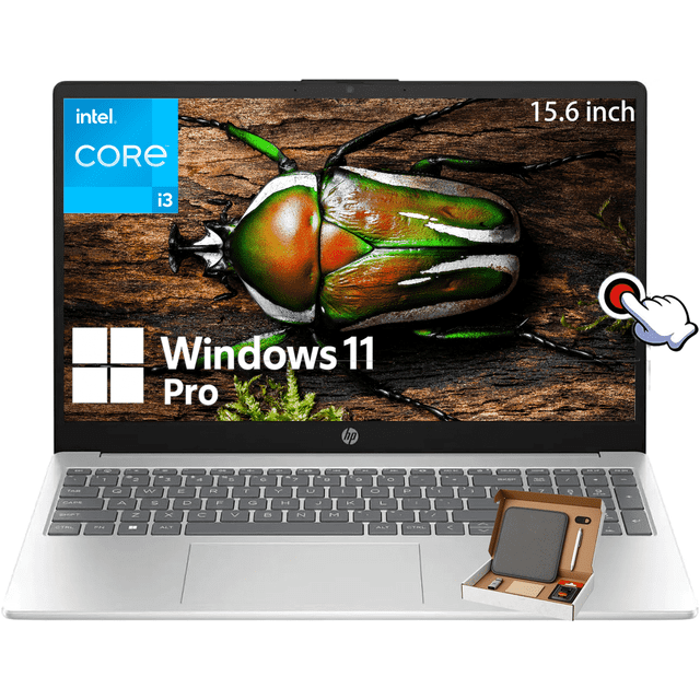 HP 2025 Touchscreen Laptop, 15.6" 250 nits Anti-Glare Display, Intel i3 ...