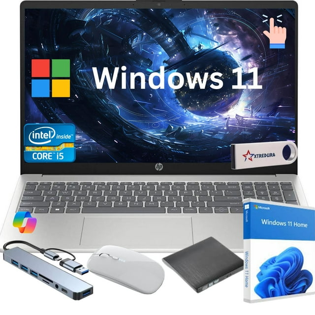 HP 2026 Newest 15 15.6" FHD Touchscreen Laptop Computer For Student and ...