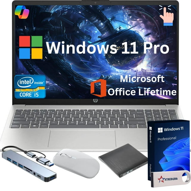 HP 2026 Newest 15 15.6" FHD Touchscreen Laptop Computer For Student and ...