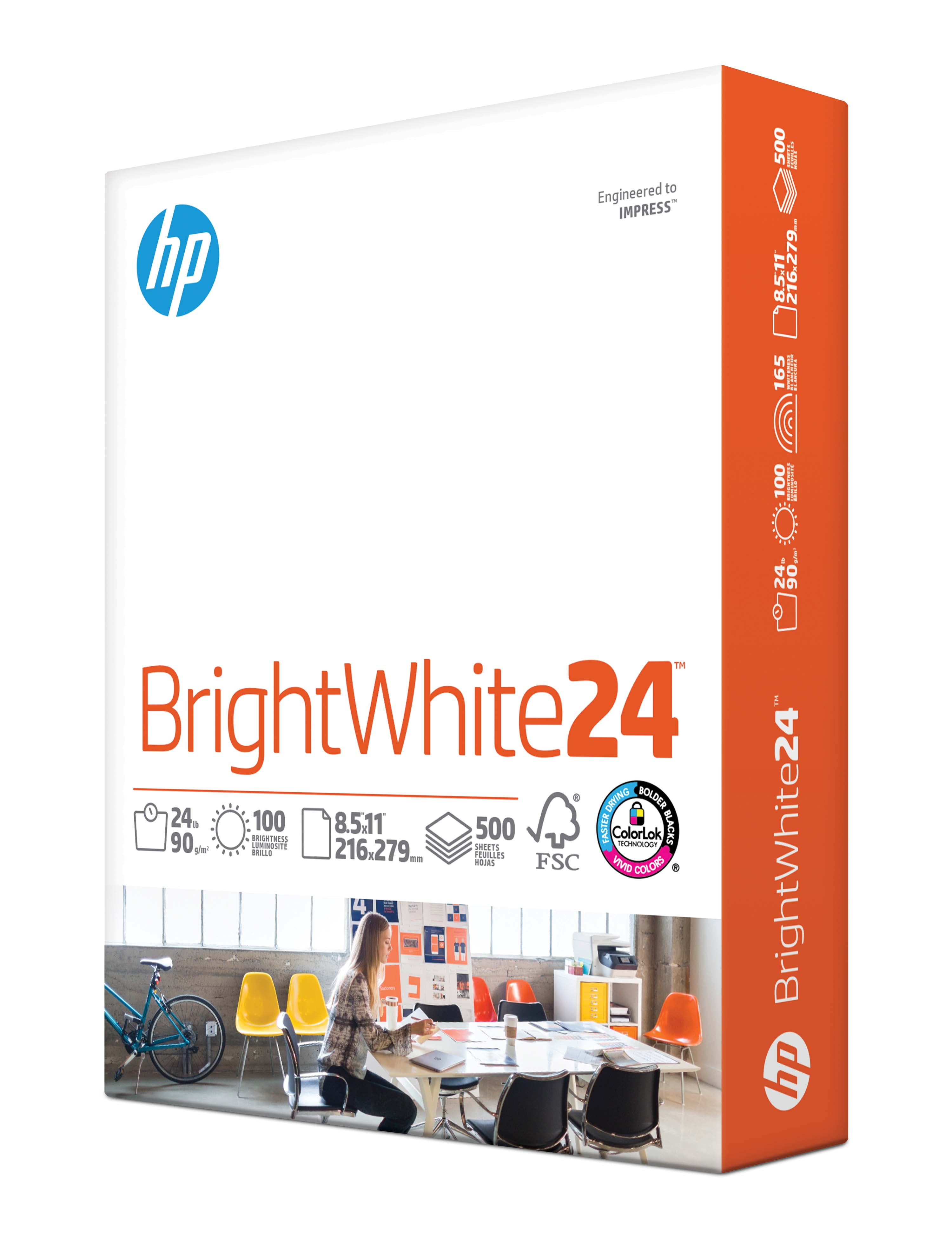 HP Premium Inkjet Print Office Paper, 24lb, 97 Brightness, 500 Sheets ...
