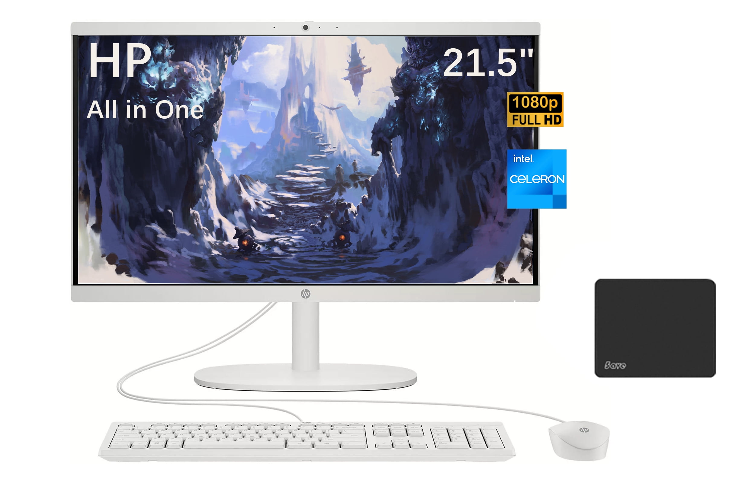 HP 21.5" All in One Desktop,1080p Full HD Display, Intel Celeron J4025 ...