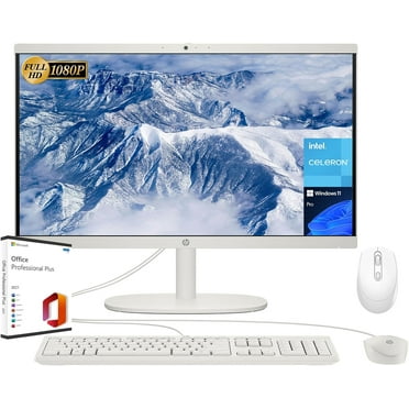 "HP All-in-One Computer, 21.5"" FHD Display, Intel Celeron G4900T, 1TB ...
