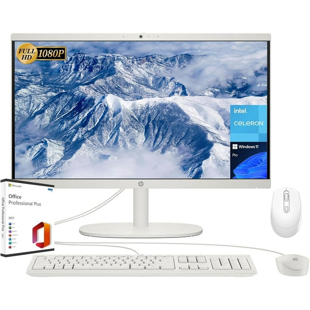 HP 21.5" All-in-One Desktop Computer - with Microsoft Office Lifetime ...