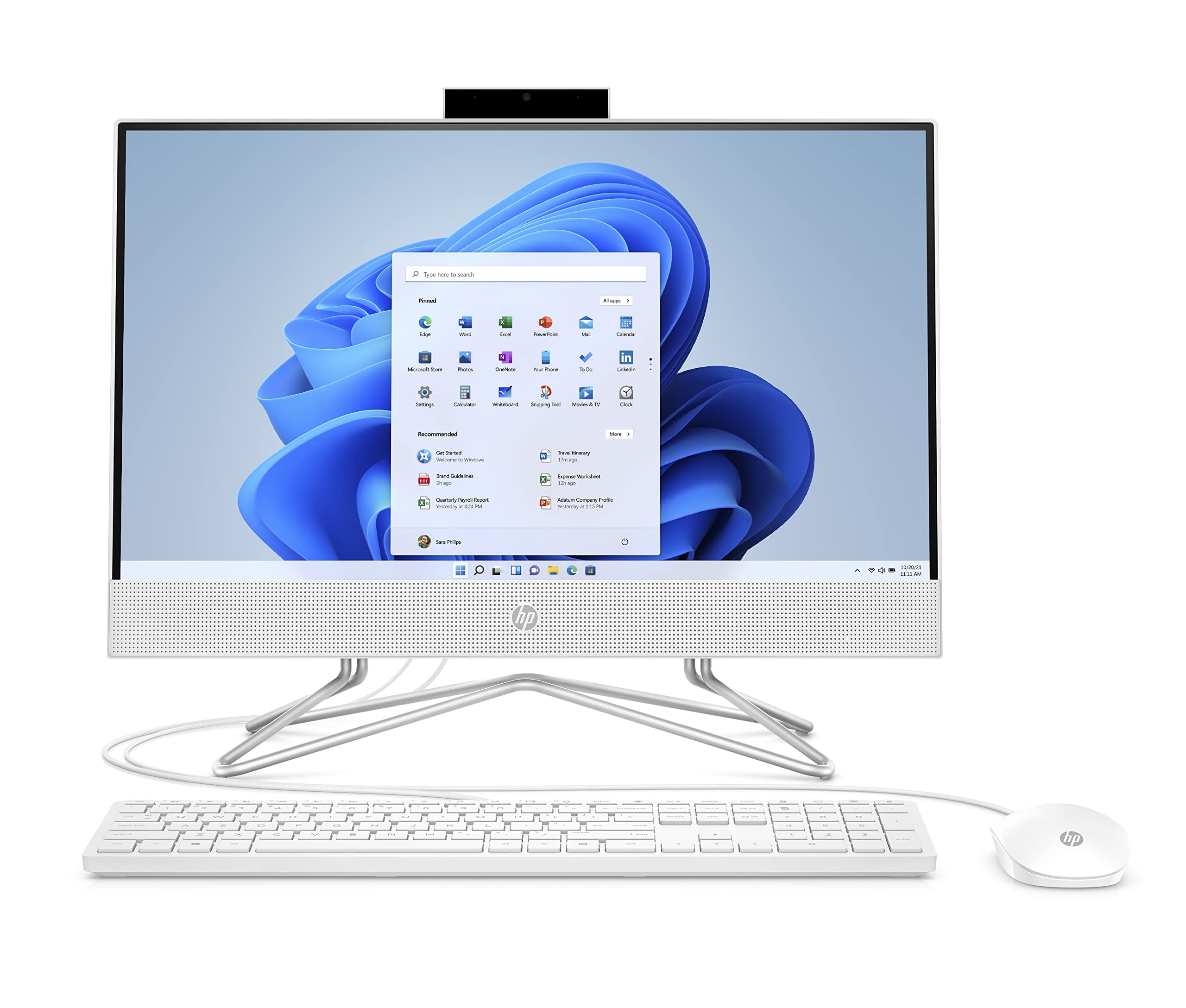 HP 21.5" All-in-One Desktop, Intel Pentium Silver J5040 Processor ...