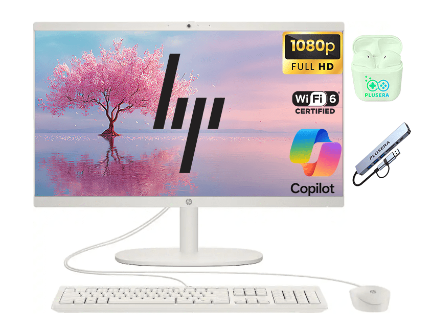 HP 21.5" FHD All-in-One Laptop Desktop Computer, Intel Quad-Core ...