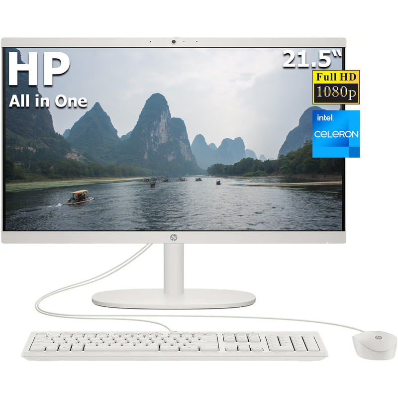 HP 21.5" Full HD All-in-One Desktop Computer,Intel Celeron J4025,8GB DDR4 RAM,512GB PCIe SSD ...