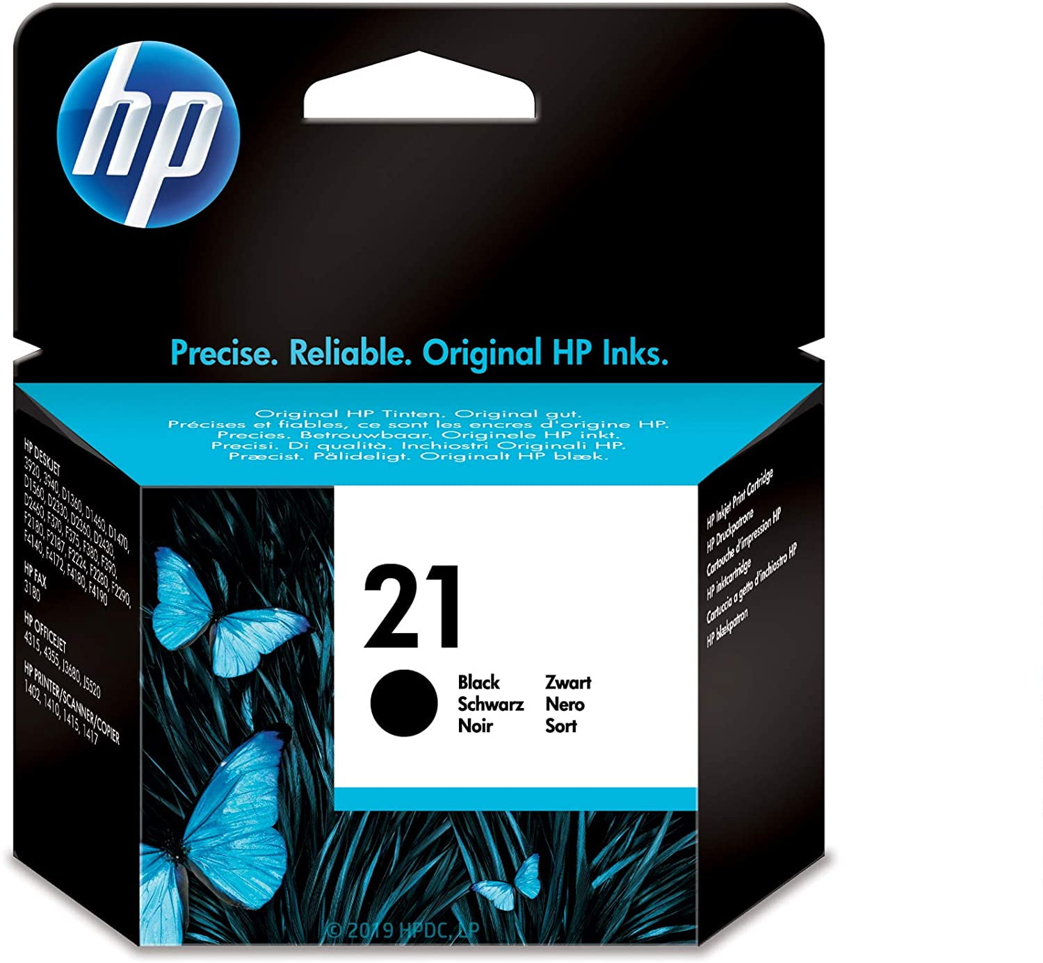 HP 21 Black Original Ink Cartridge (C9351AN) Single Pack - Ideal for ...