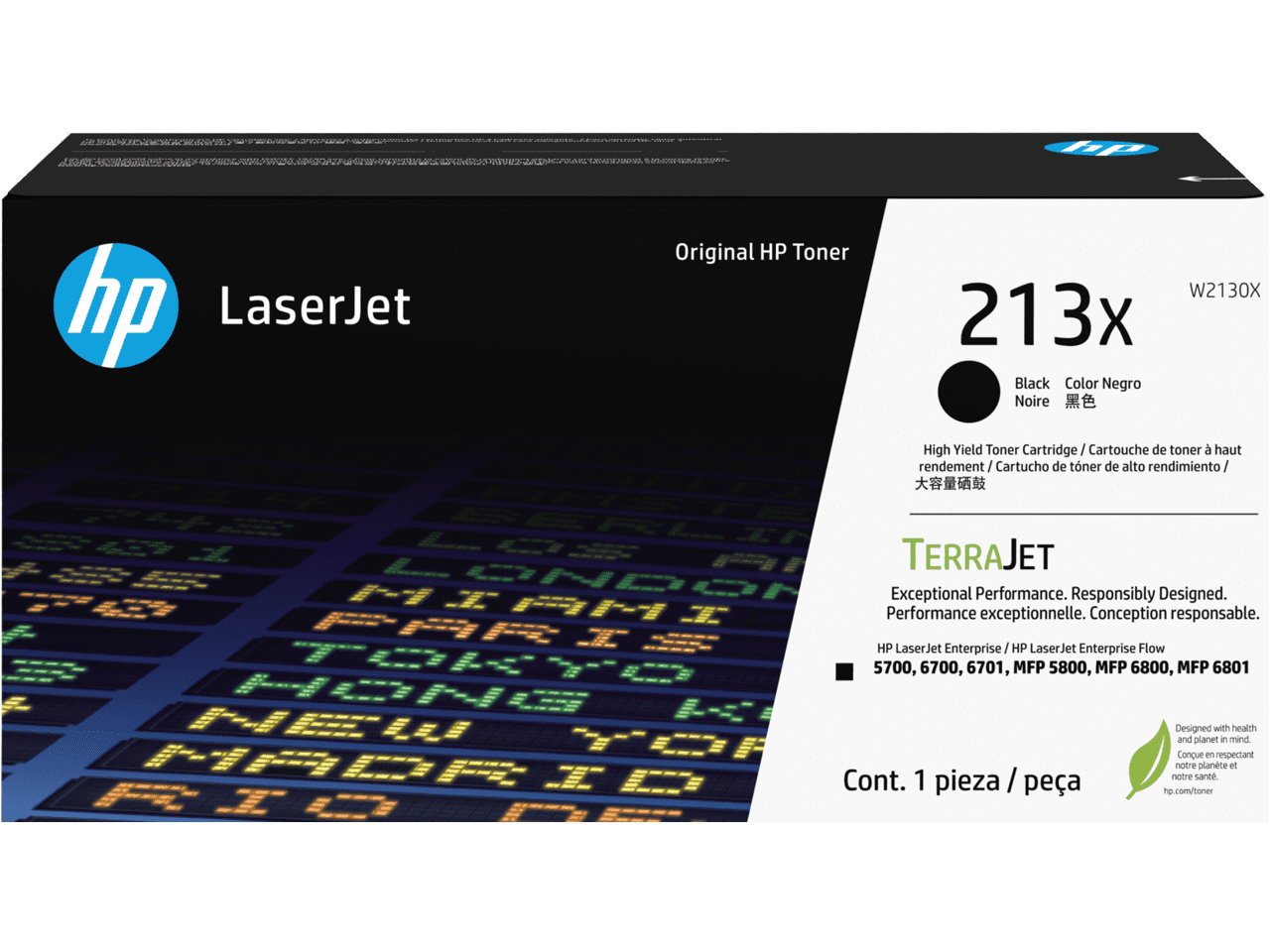 HP 213X TerraJet High Yield LaserJet Toner Cartridge - Black W2130X ...