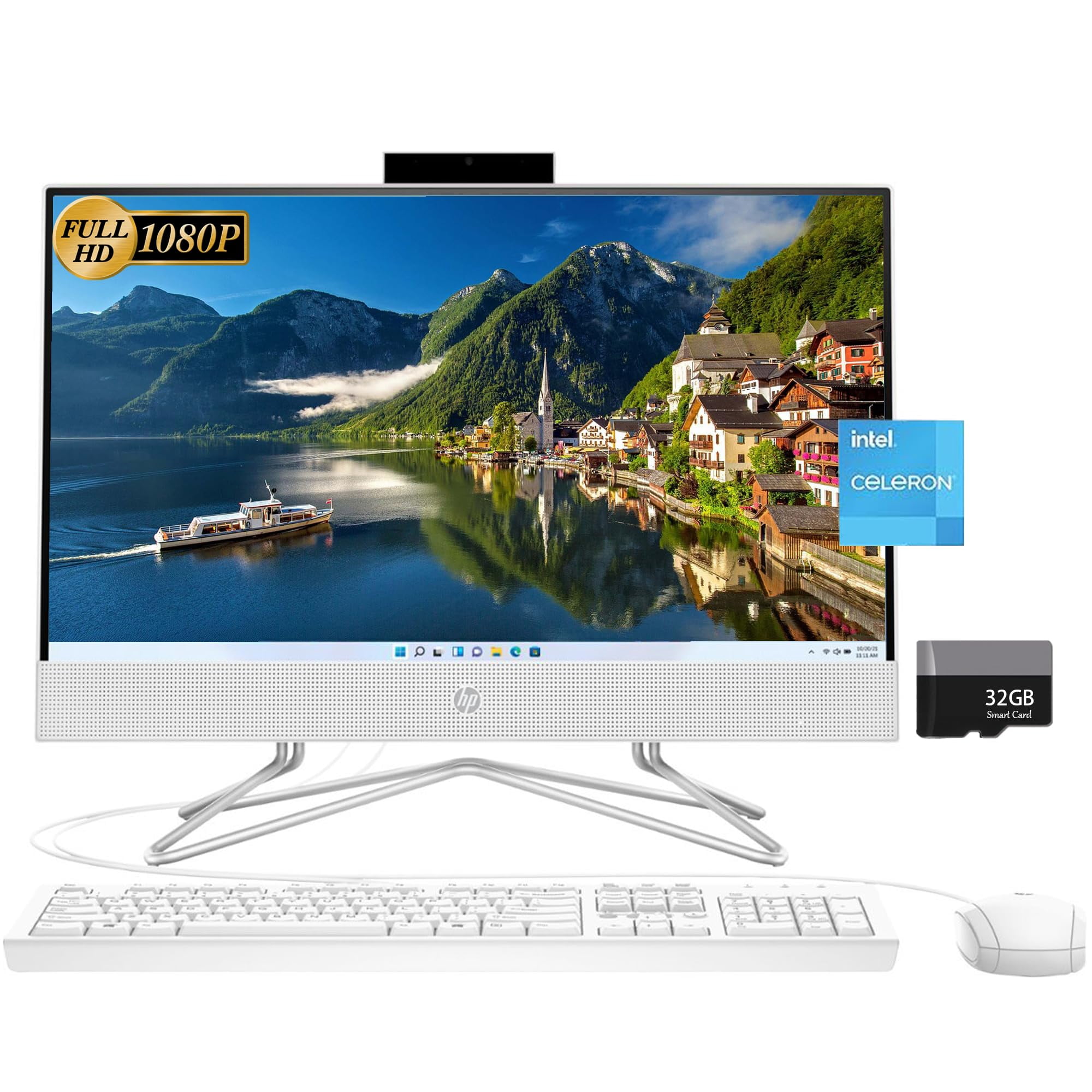 HP 22 All-in-One Desktop, 21.5" FHD Display, Intel Celeron J4025 ...