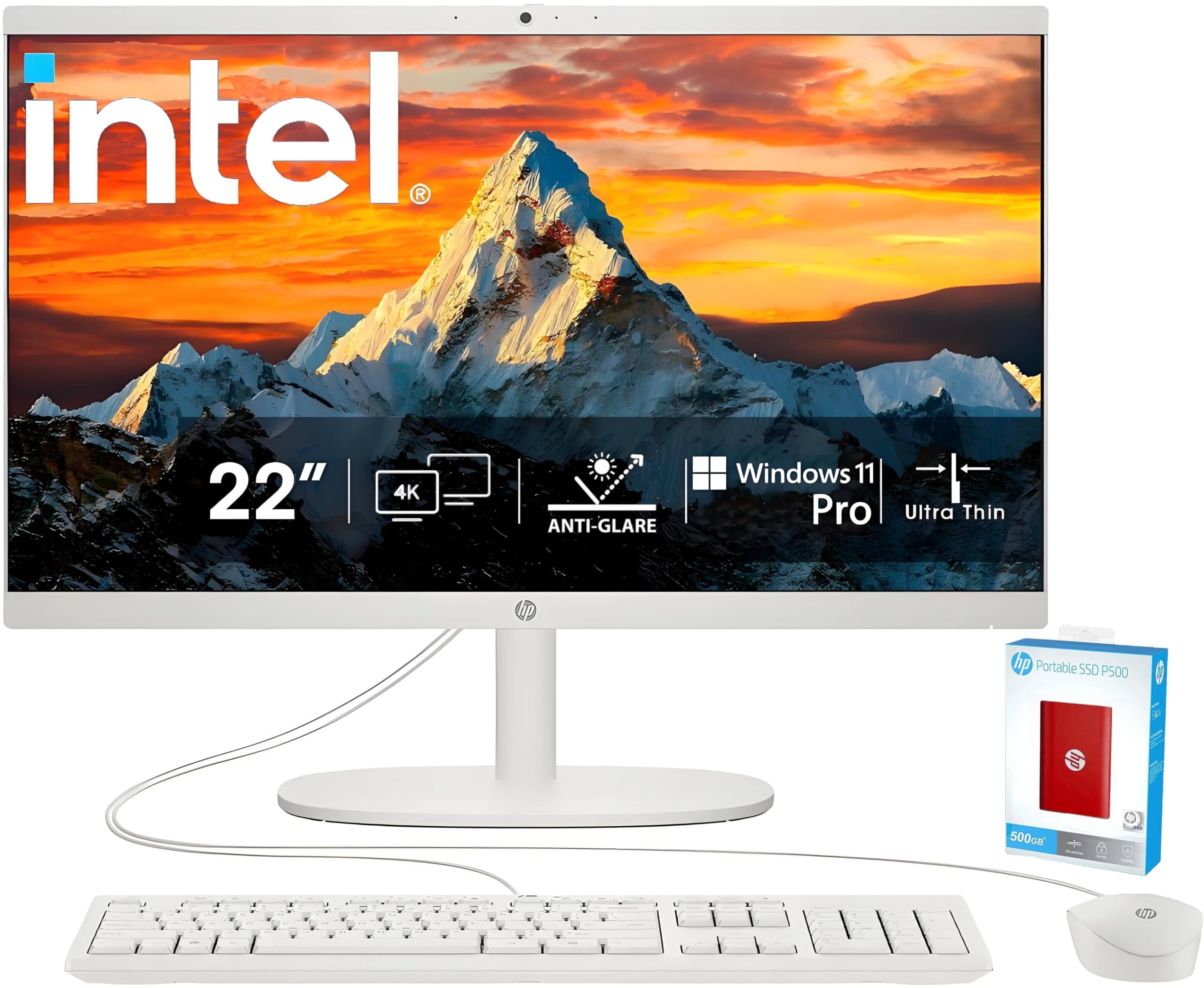 HP 22" FHD All-in-One Desktop Computer for Business and Everyday Use ...