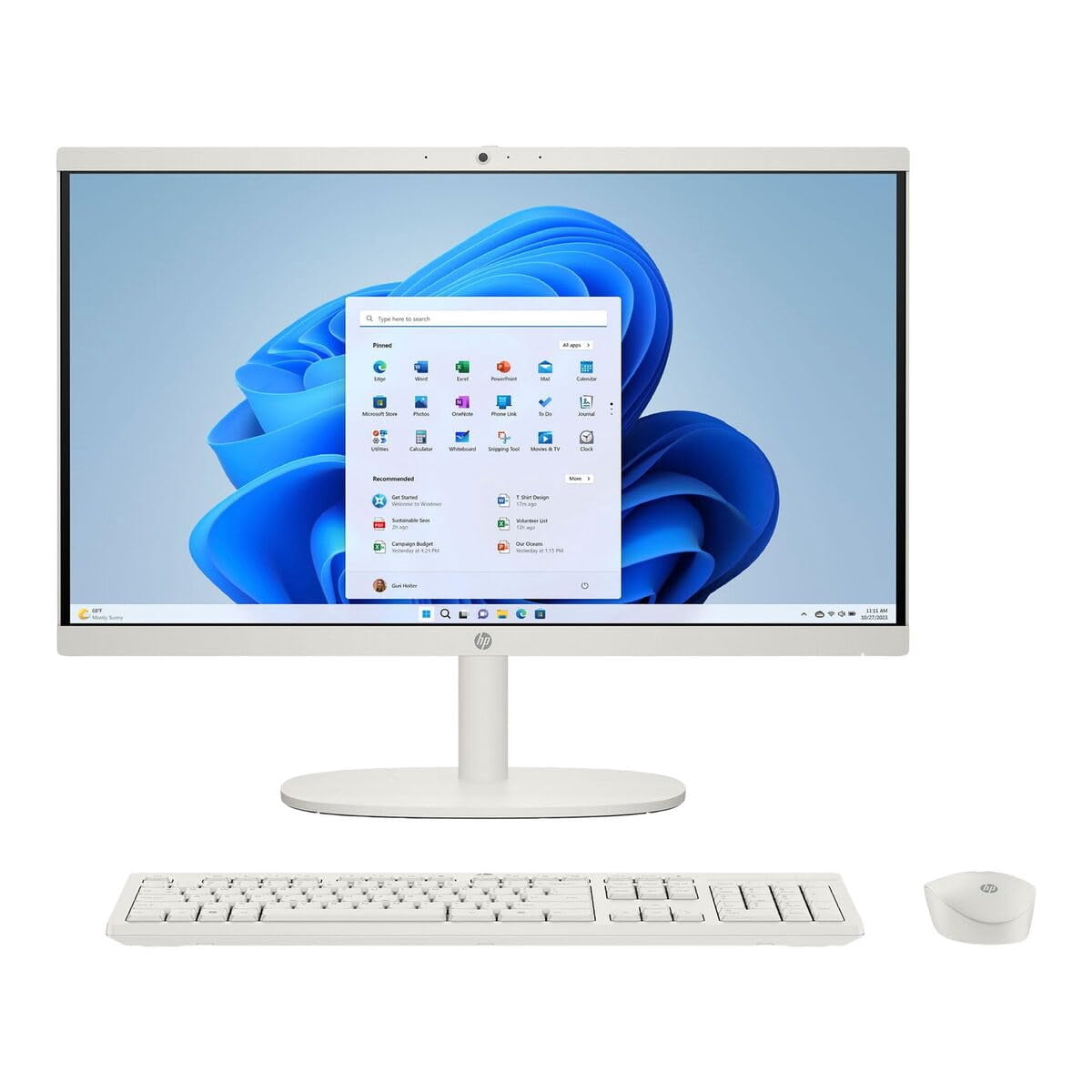 HP 22-dg000 All-in-One Desktop 2024 New, Intel Pentium Silver J5040 4 ...