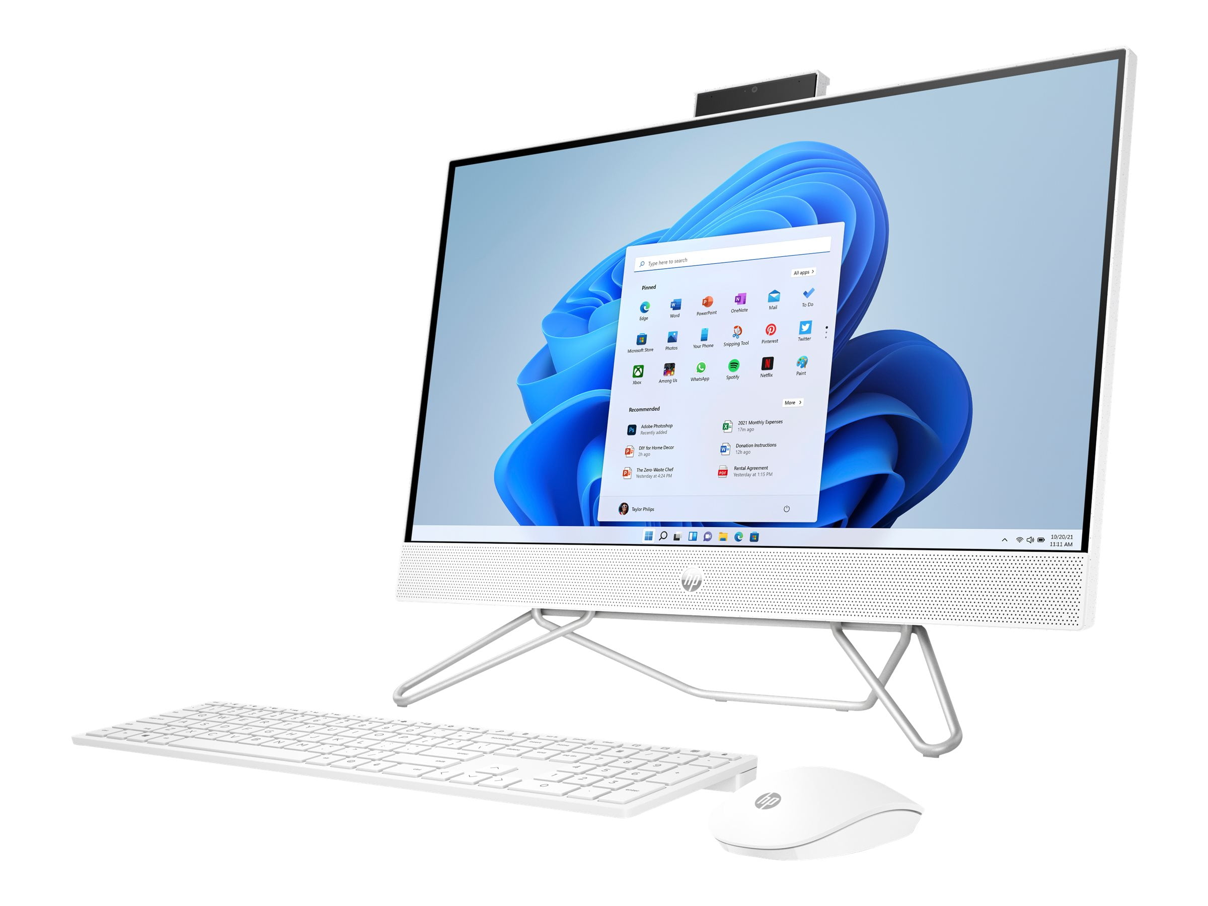 "HP 23.8"" All-in-One Desktop With Touchscreen, Intel Pentium J5040 ...